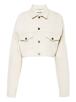 MIU MIU Miu Miu Logo-Appliqué Denim Jacket