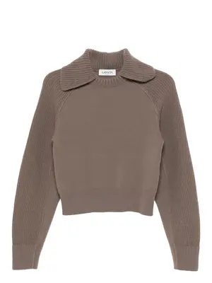LANVIN Fine-knit Wool-cashmere Sweater - Brown