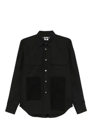 BLACK COMME DES GARÇONS Draped-detail Shirt - Black