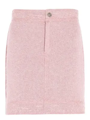 BARRIE Contrast-stitch Mini Skirt - Pink