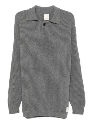 Emporio Armani Ribbed-knit Wool Sweater - Grey