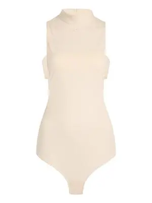 COURREGES Mockneck Crepe Jersey Bodysuit