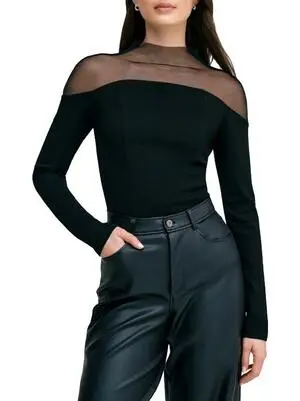MARCELLA Marcella Joanna Sheer Yoke Top
