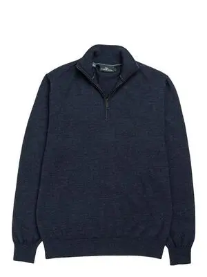 Rodd & Gunn Calderwell Wool Quarter-zip Sweater - Midnight