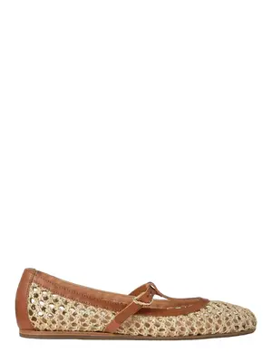 ANCIENT GREEK SANDALS Aerati Raffia Ballet Flats - Neutrals