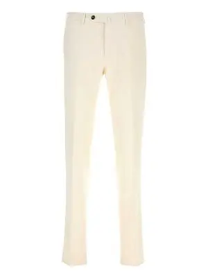 PT TORINO Stretch Cotton Blend Pants - White