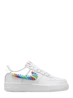 Nike Air Force 1 Low Rainbow Lace Swoosh - White
