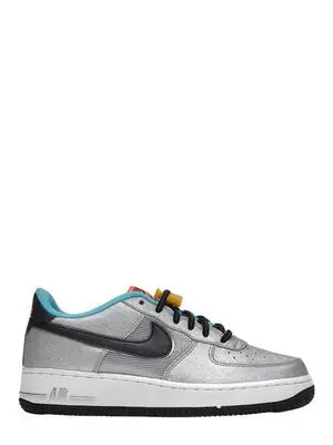Nike Air Force 1 Low Sky Pack Sneakers Metallic Silver/hyper Crimsonone-colorspeed Yellowone-colorblack