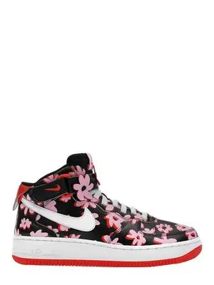 Nike Air Force 1 Mid Easyon Se Flower Power Sneakers - Black/pink Rise/picante Red