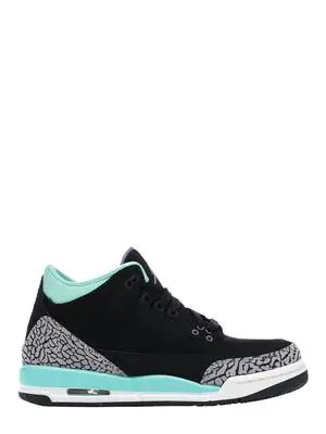 JORDAN 3 Retro Sneakers - Black/iron Purple/blchd Trq