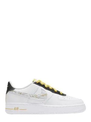 Nike Air Force 1 Low Gold Link Zebra Sneakers White/photon Dustone-colorsaturn Gold