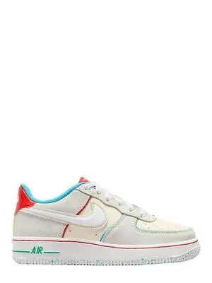 Nike Force 1 Low Lv8 Sneakers - Pale Ivory/picante Red/baltic Blue