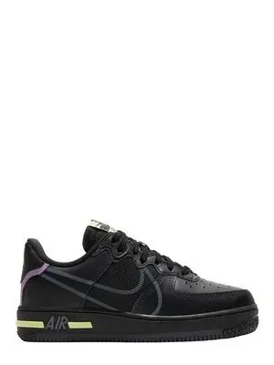 Nike Air Force 1 Low React Sneakers - Black/anthracite/violet Star