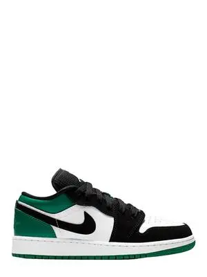 JORDAN Jordan 1 Low Grade School Sneakers White/black/mystic Green