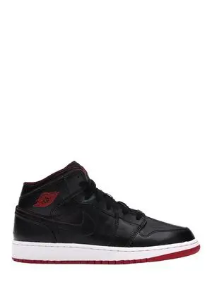JORDAN Jordan 1 Mid Sneakers Black/white/gym Red