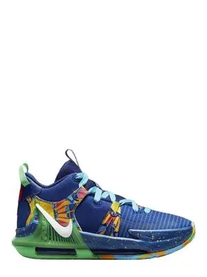 Nike Lebron Witness 7 Kaleidoscope Sneakers - Deep Royal Blue/game Royal/electric Algae