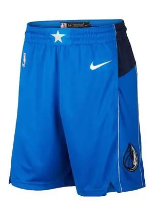 Nike Nba Dallas Mavericks Icon Edition Swingman Drifit Shorts - Blue/white/dark Blue