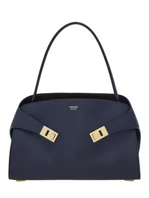 FERRAGAMO Hug Soft Shoulder Bag - Blue