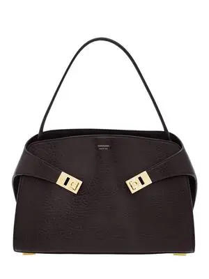 FERRAGAMO Hug Soft Shoulder Bag - Brown