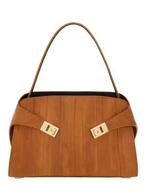 FERRAGAMO Ferragamo Hug Soft Shoulder Bag Brown