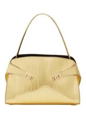 FERRAGAMO Ferragamo Hug Soft Shoulder Bag Gold