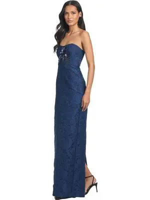 Sachin & Babi Edie Jacquard Gown - Midnight