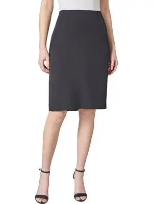 KASPER Stretch Crepe Pencil Skirt Black