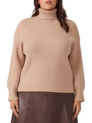 ESTELLE Cadence Turtleneck Sweater - Beige