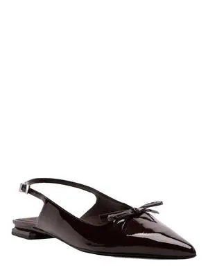 Schutz Violetta Sculpt Pointed Toe Slingback Flat Maplewood