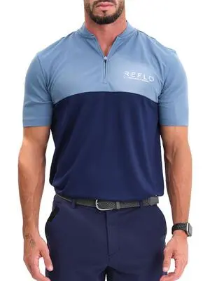 REFLO Modern Zip Performance Polo - Coronet Blue