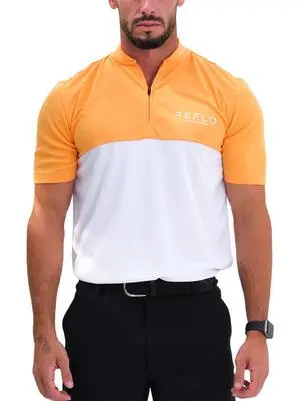 REFLO Modern Zip Performance Polo - White