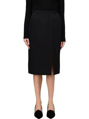 Dolce & Gabbana Pencil Skirt With Slit - Black