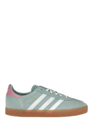 Adidas Gazelle Lace Up Sneakers Hazy Green/cloud White/bliss Pink