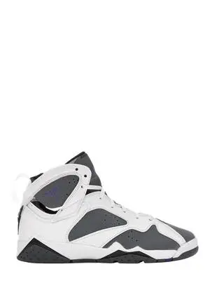 JORDAN Air Jordan 7 Retro Flint 2021 GS White/flint Greyone-colorblackone-colorvarsity Purple