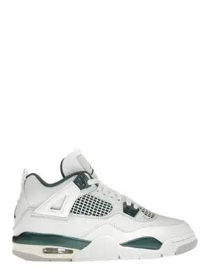 JORDAN 4 Retro Basketball Shoe - White/oxidized Green