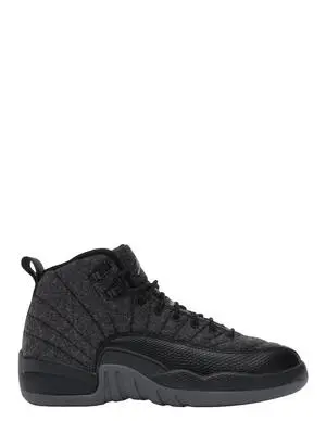 JORDAN 12 Retro Wool Sneakers - Dark Grey/metallic Silver/black