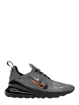 Nike Air Max 270 Swoosh Sneakers - Smoke Grey/black/bright Mandarin