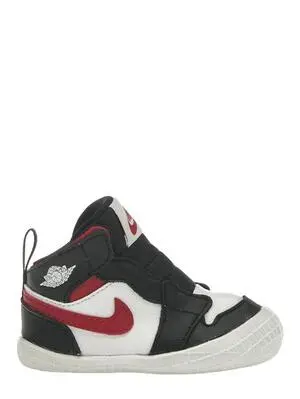 JORDAN 1 Crib Bootie - Black/white/gym Red