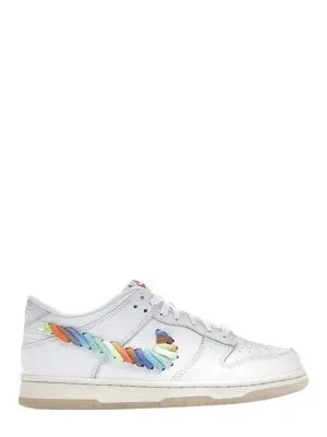 Nike Dunk Low Se Rainbow Lace Swoosh - White