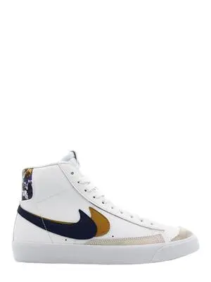 Nike Blazer Mid '77 Se Double Swoosh - White/blue Void/metallic Gold