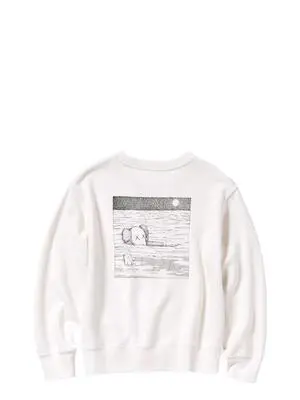 KAWS X Uniqlo Youth Longsleeve Sweatshirt - Off White