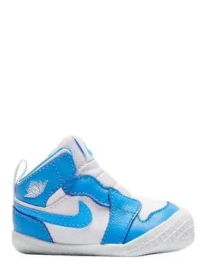JORDAN 1 Crib Bootie - White/dark Powder Blue