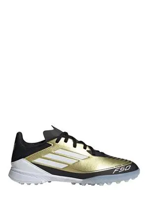 Adidas F50 League Turf Messi Sneakers - Gold Metallic/cloud White/core Black