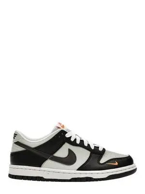 Nike Dunk Low Mini Swoosh Sneakers - Black/light Silver/bright Mandarin