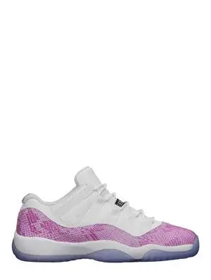 JORDAN 11 Retro Low Top Sneakers - White/black/pink
