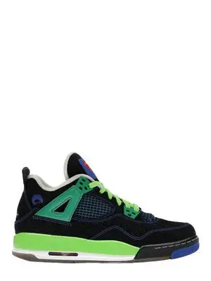 JORDAN 4 Retro Sneakers - Black/old Royal/electric Green