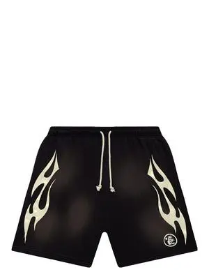 HELLSTAR Flame Shorts - Brown/white