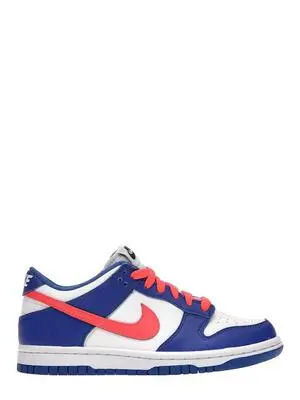 Nike Dunk Low Grade Schoolers Sneakers - White/bright Crimson/game Royal