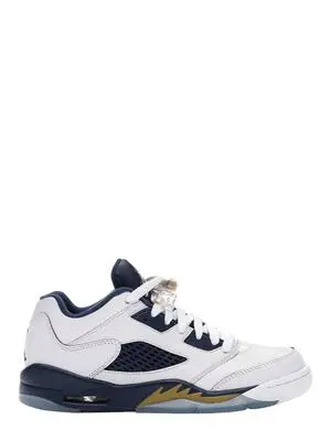 JORDAN 5 Retro Low Dunk From Above Sneakers - White/metallic Gold Star/midnight Navy Blue