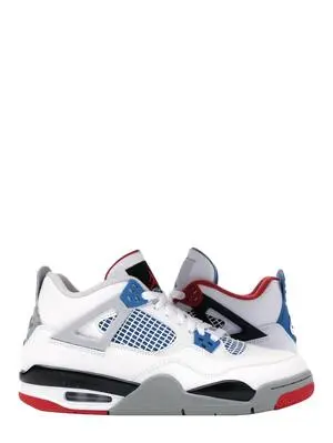 JORDAN 4 Retro Sneakers - White/military Blue/fire Red